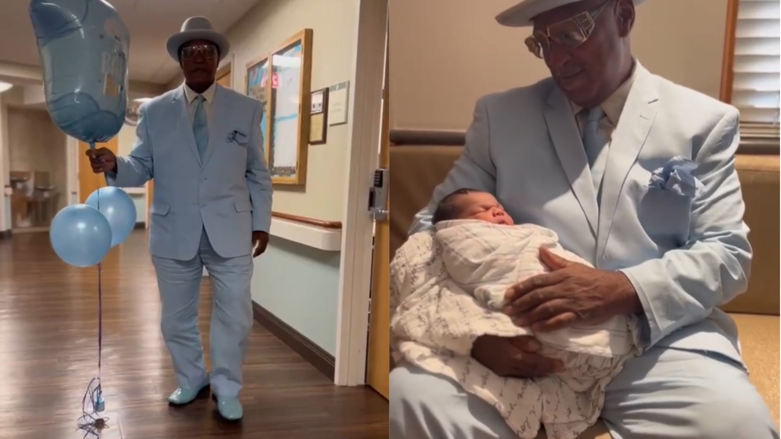 First Time Grandpa Dresses To Impress To Meet New Grandson - Because of ...